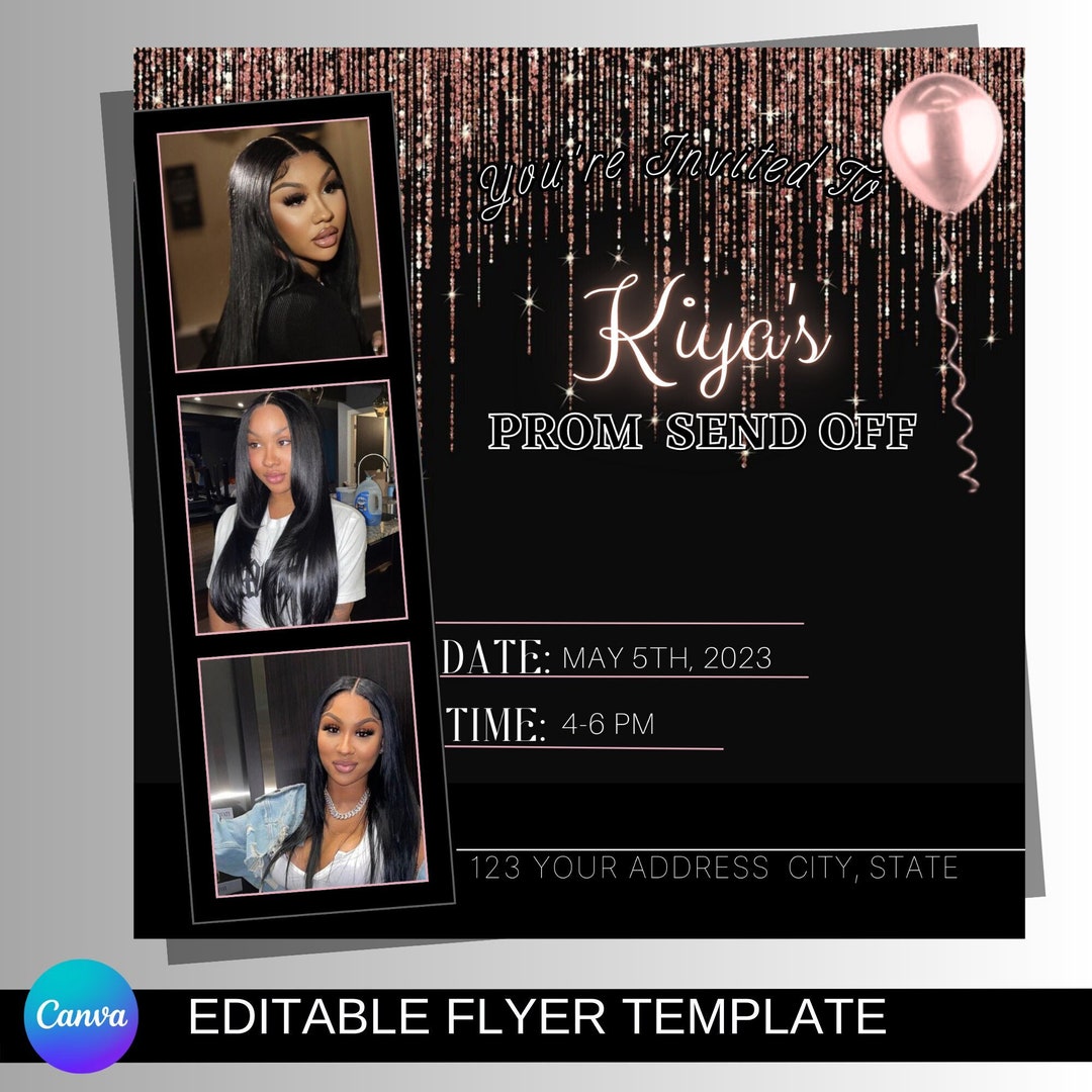Editable Prom Send off Flyer Template (PDF) - Etsy