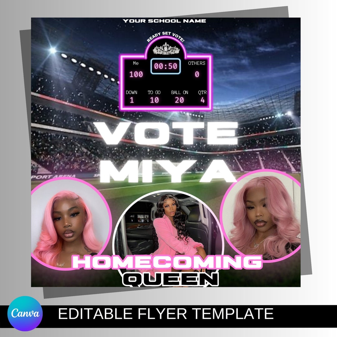 Homecoming Flyer, Social Media Flyer, Homecoming Queen, Flyer, Template ...