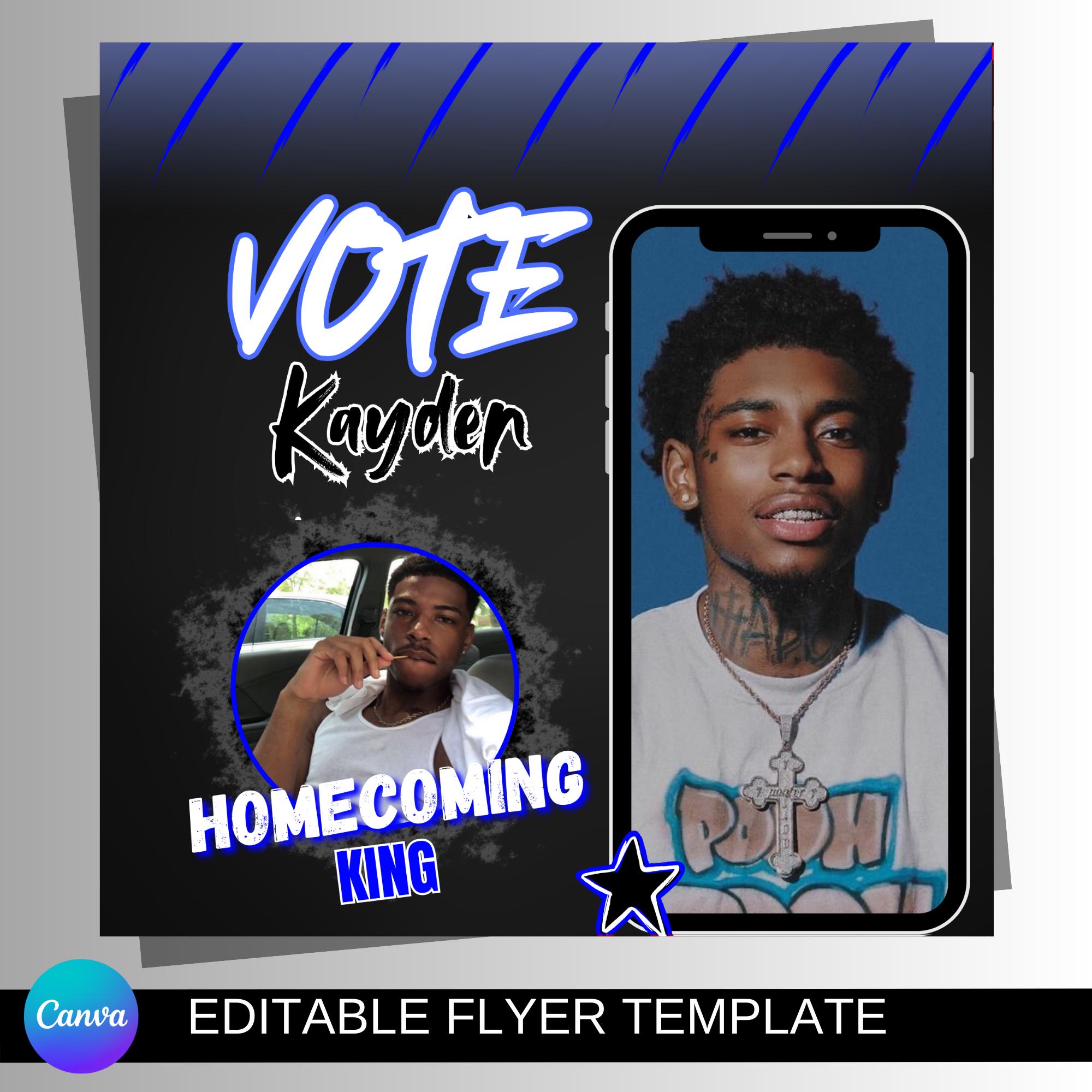 Homecoming Flyer, Social Media Flyer, Homecoming King, Flyer, Template ...