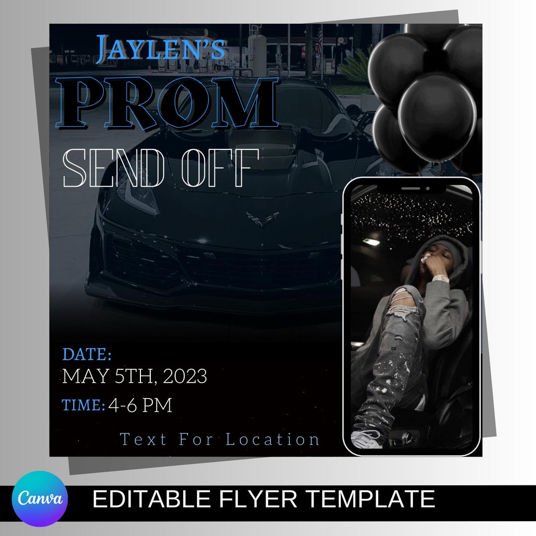 Editable Prom Send off Flyer Template (digital Download) - Etsy