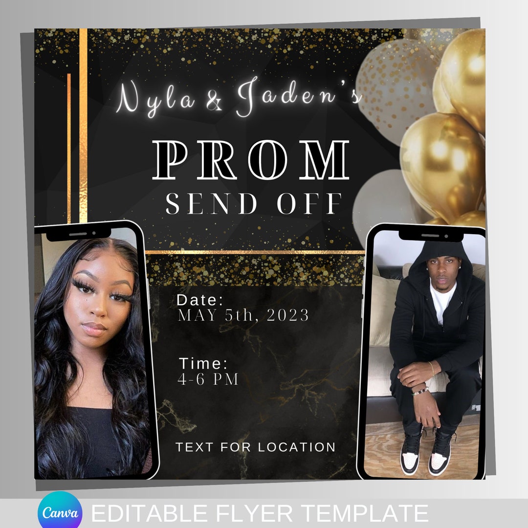 Prom Flyer, Social Media Flyer, Prom Send Off, Prom, Flyer, Template - Etsy