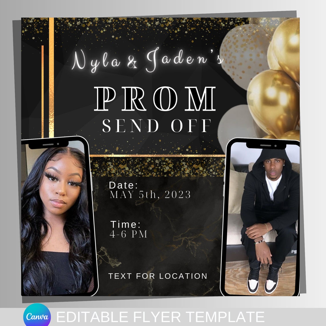 Prom Flyer, Social Media Flyer, Prom Send Off, Prom, Flyer, Template - Etsy
