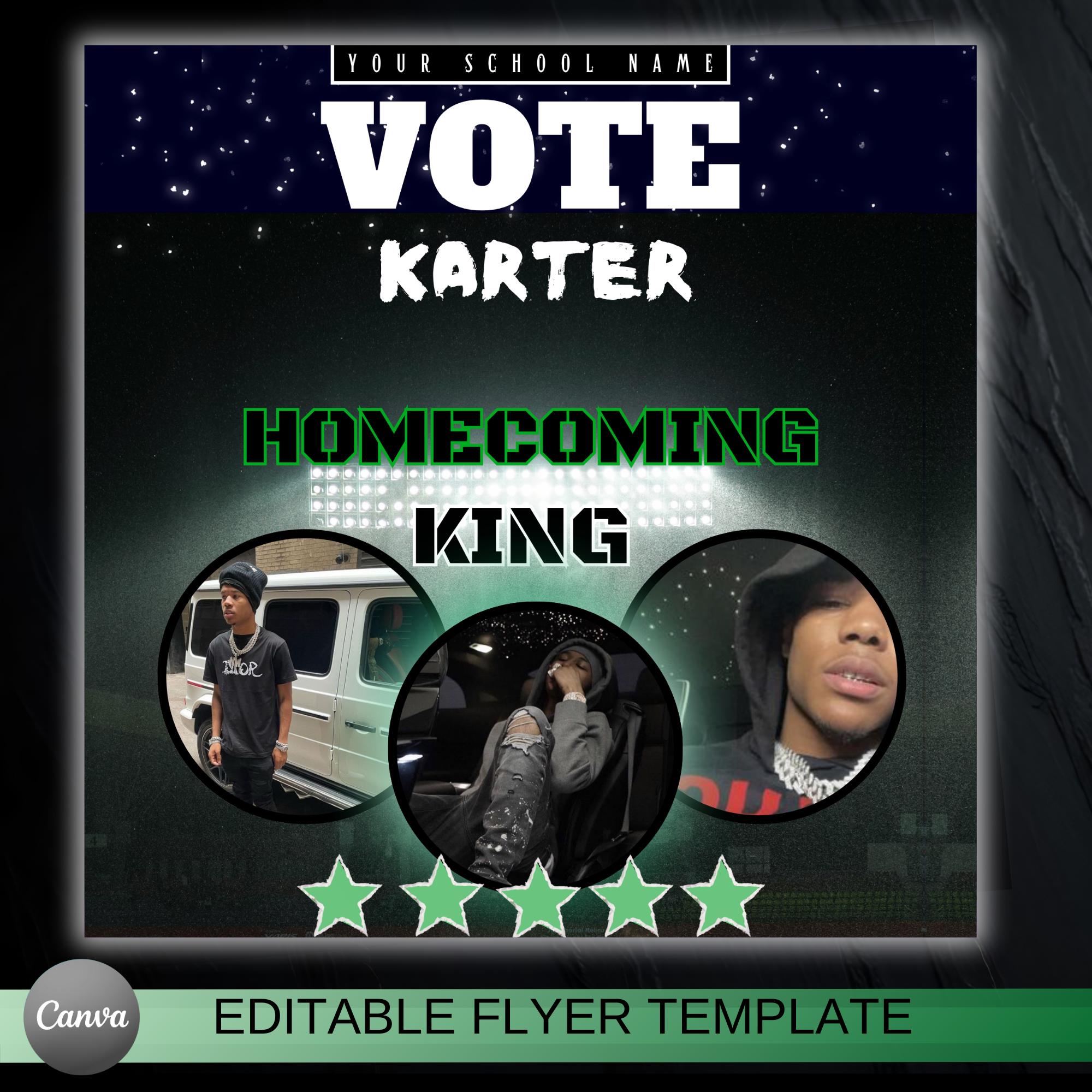 Homecoming Flyer, Social Media Flyer, Homecoming King, Flyer, Template ...