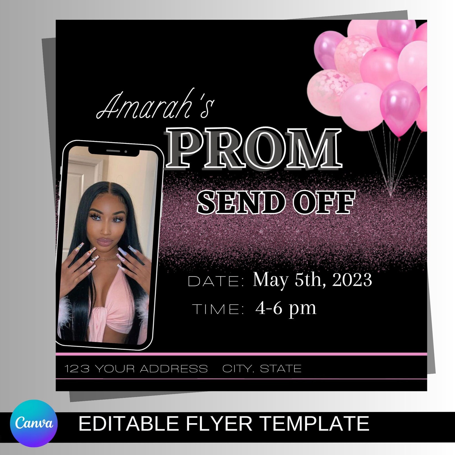 Prom Flyer, Social Media Flyer, Prom Send Off, Prom, Flyer, Template - Etsy