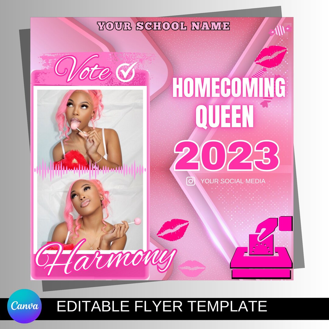 Homecoming Flyer Social Media Flyer Homecoming Queen Flyer - Etsy