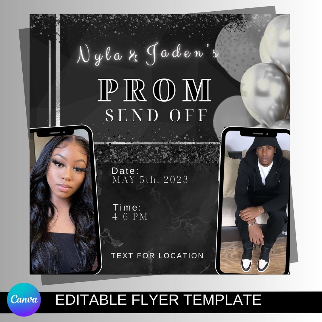 Prom Flyer, Social Media Flyer, Prom Send Off, Prom, Flyer, Template - Etsy