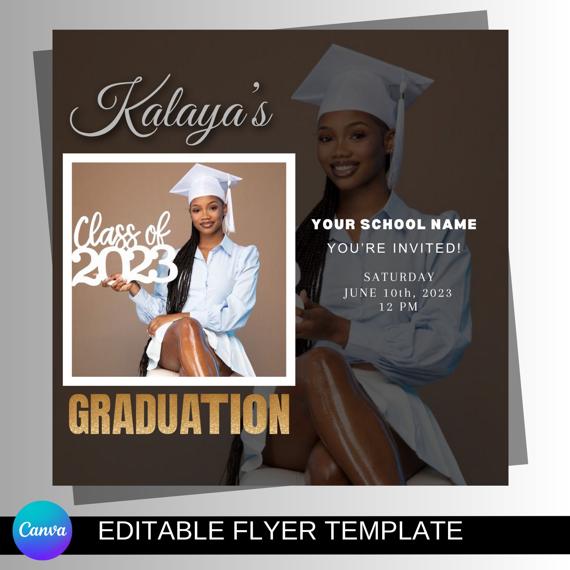 Graduation Flyer, Class of 2024 Flyer, Graduation Invitation - Etsy