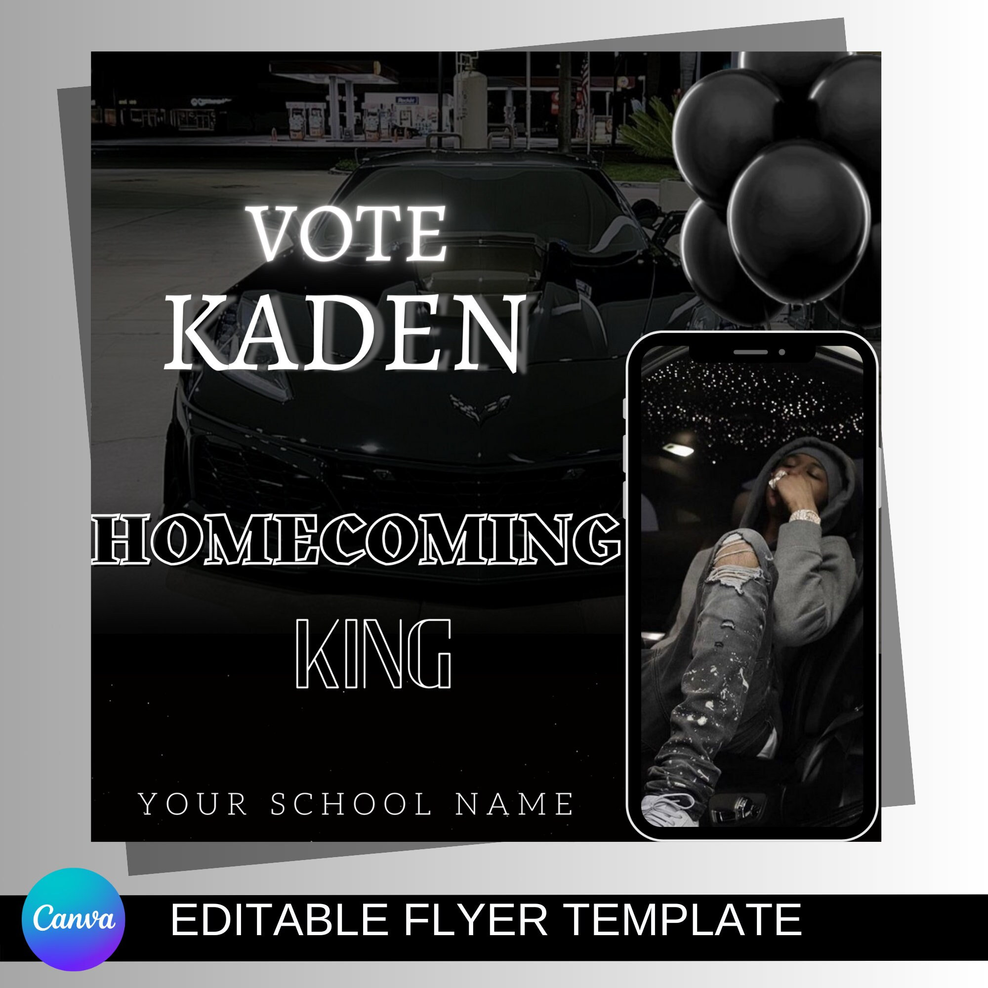 Homecoming Flyer, Social Media Flyer, Homecoming King, Flyer, Template ...