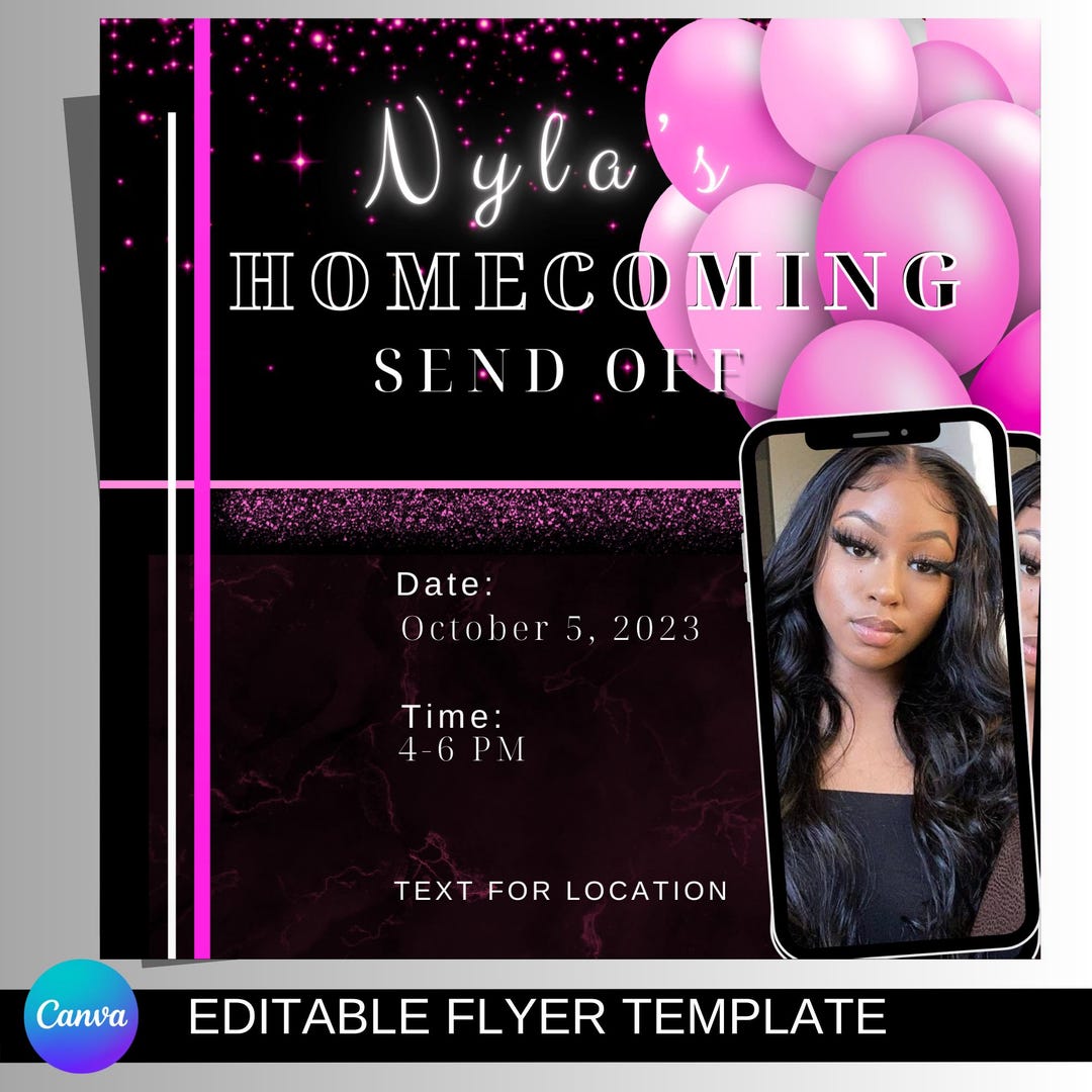 Homecoming Flyer, Social Media Flyer, Homecoming Send Off, Homecoming ...