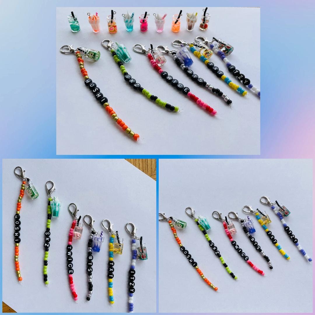 Assorted K-pop Keychains / Customized / Beaded / Charms - Etsy
