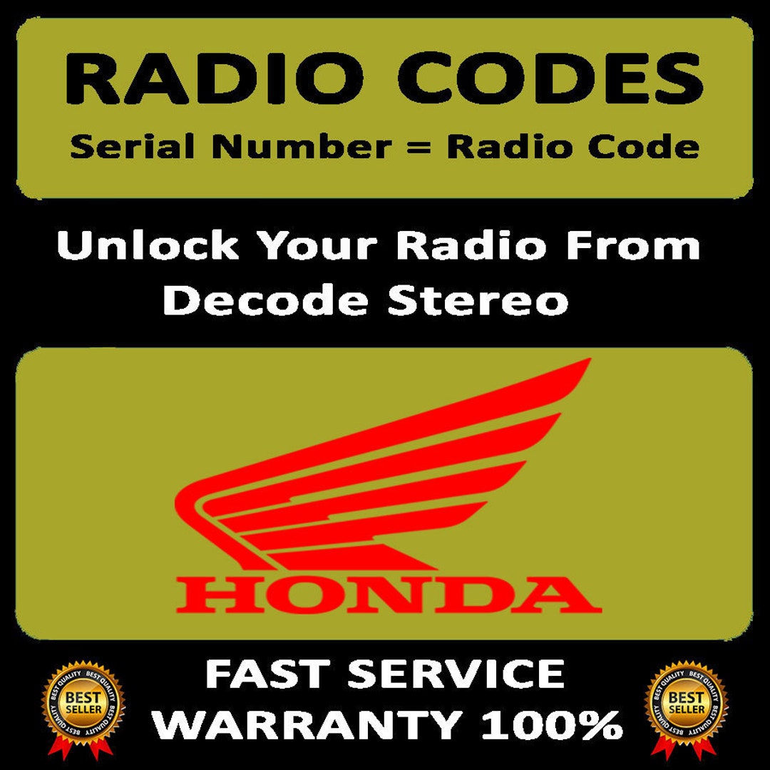 Handa Radio Codes Accord City Civic Cr-v Crx Cr-z Hr-v K Insight Unlock ...