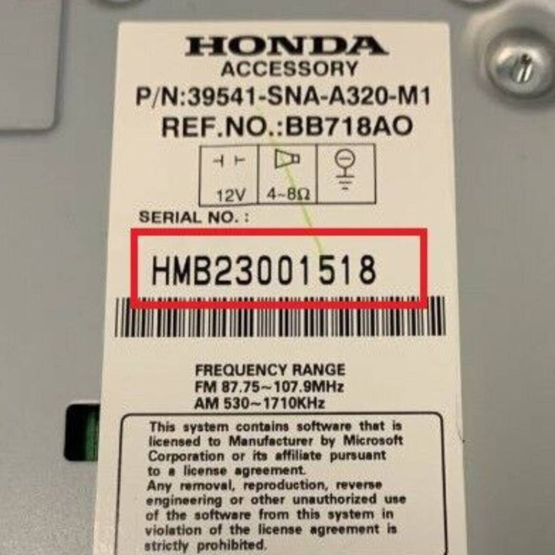 Handa Radio Codes Accord City Civic Cr-v Crx Cr-z Hr-v K Insight Unlock ...