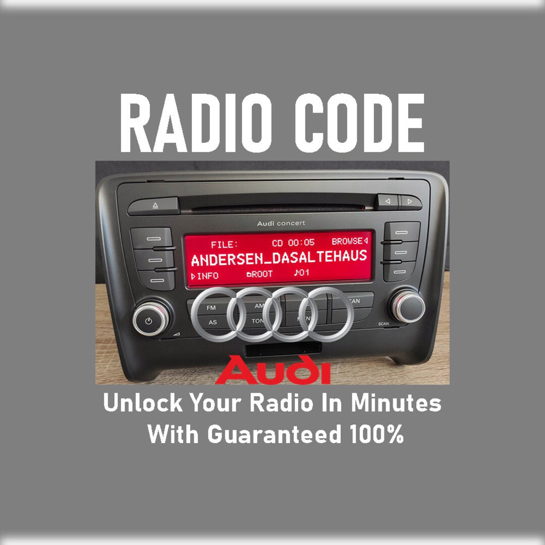 Unlock Radio Codes Audi Stereo Decoding Series Concert 3A Pincode Safe ...