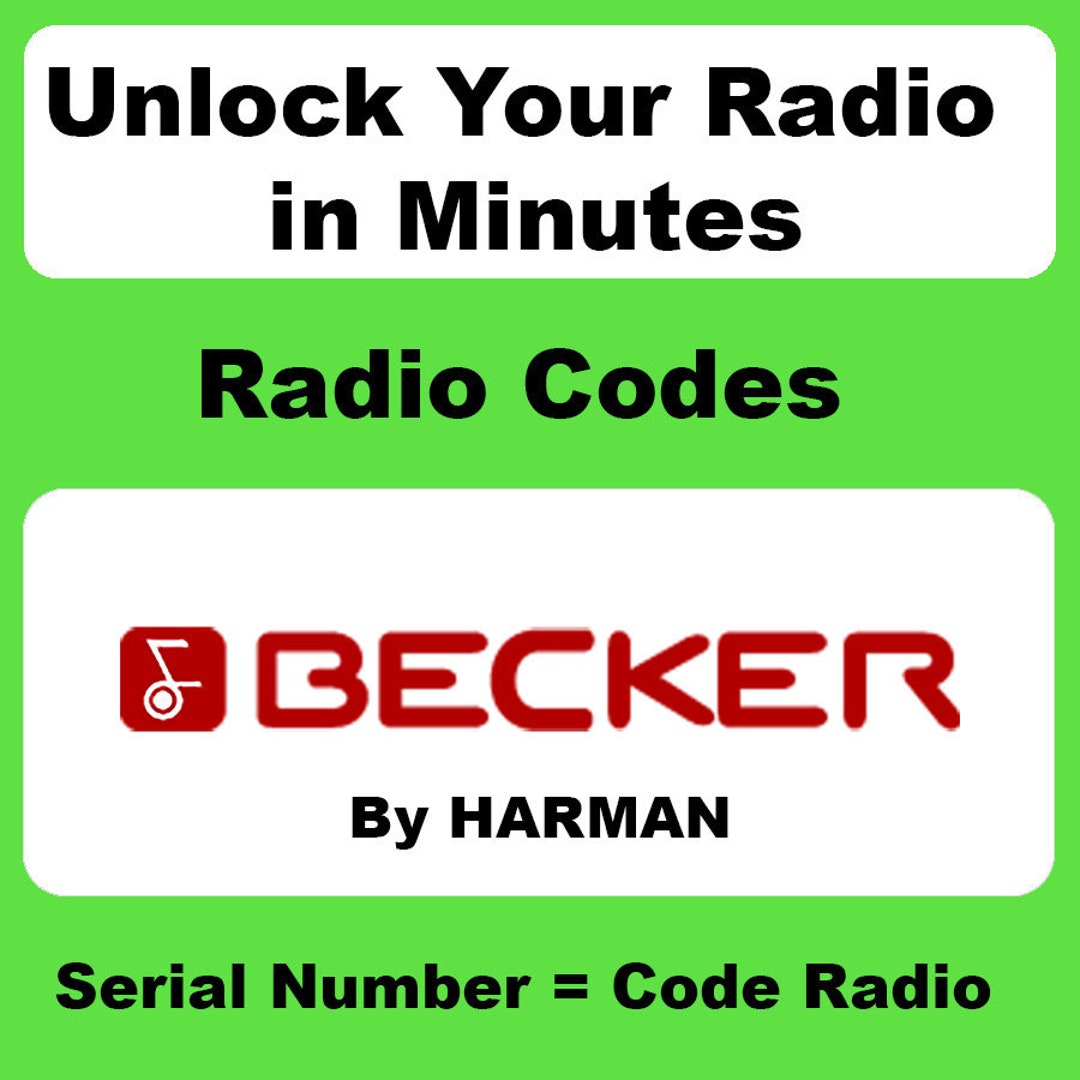 Unlock Becker Radio Codes for Harman Car Radios Fits 11 Mercedes Benz Porsche Ferrari Stereo ...