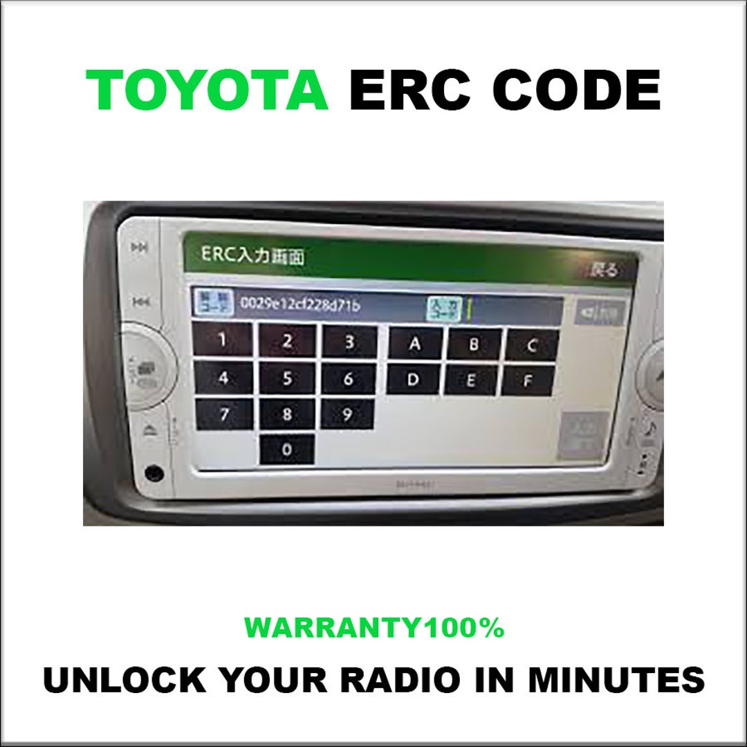 Toyota Erc Radio Codes Unlock Car Stereo Navigation System 6 - Etsy