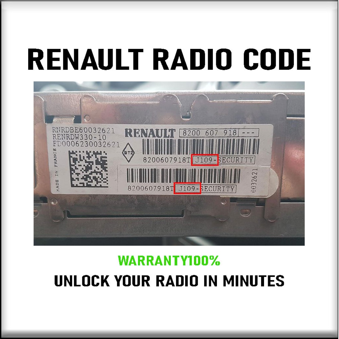 Renault Radio Codes Unlock Stereo Phillips Bosch Touch Series Touch Sat ...