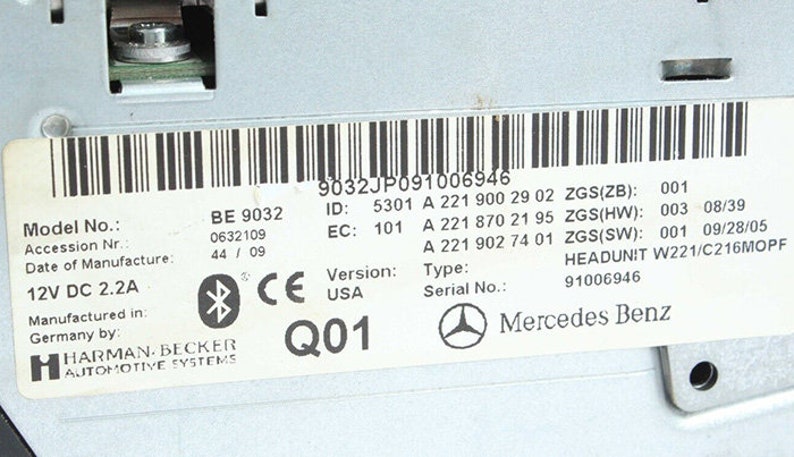 Unlock Radio Codes for Becker Harman 20 Car Radios for - Etsy