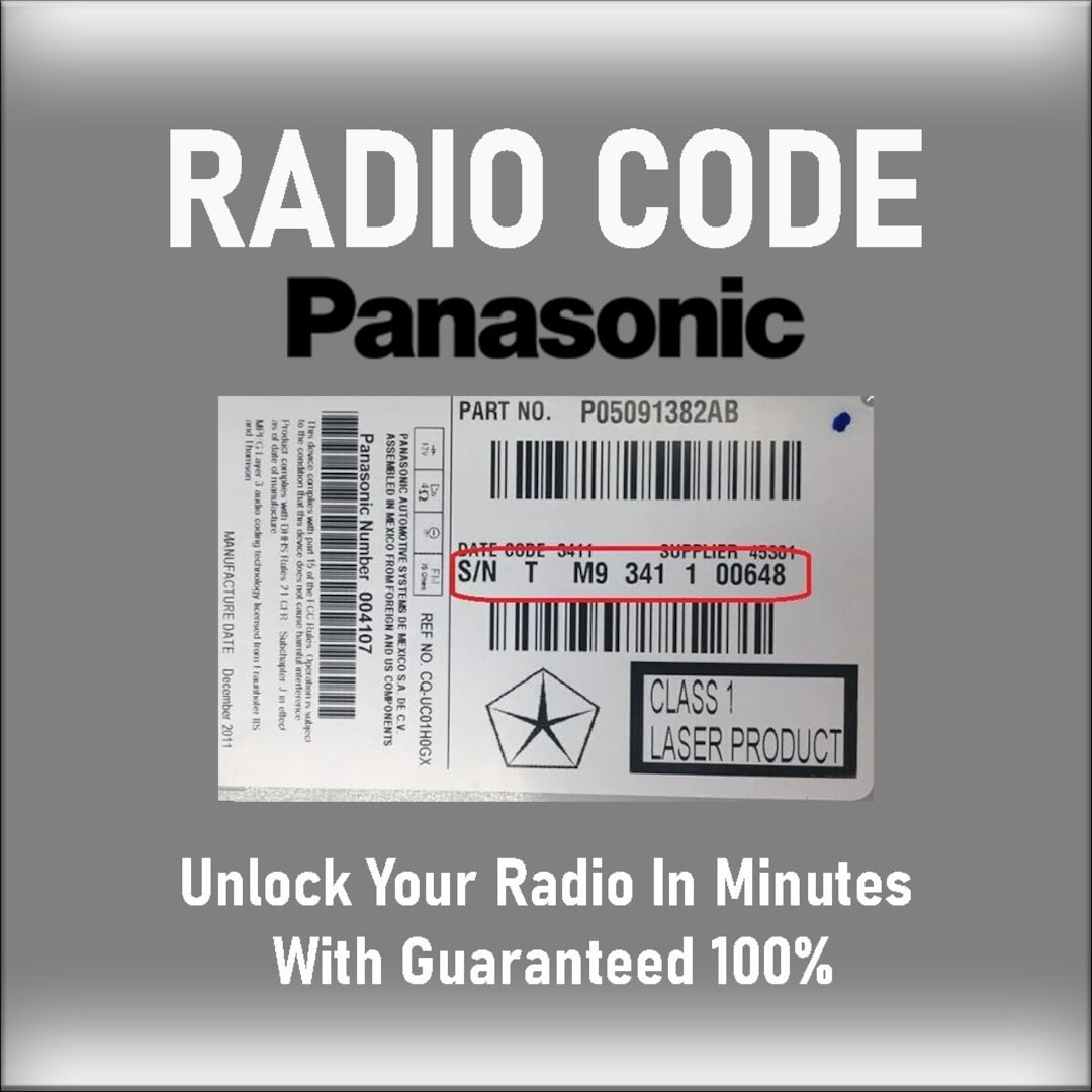 Anti-theft Panasonic Radio Code Models Media Center 640 RE2A - Etsy