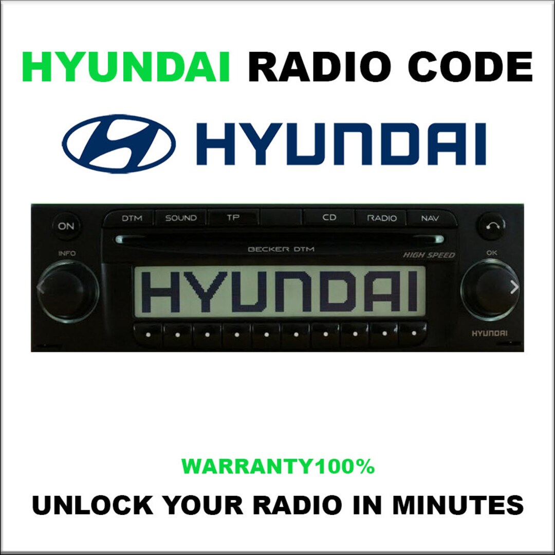 Hyundai Radio Codes Unlock Stereo Series Emp3 Mp3 Becker - Etsy