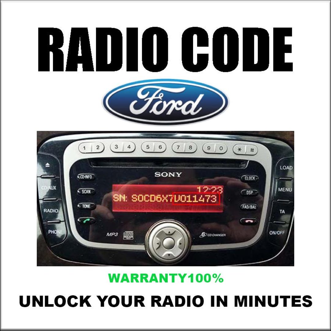 Unlock Ford Radio Codes Stereo Pincode Using Serial Number Series M V ...