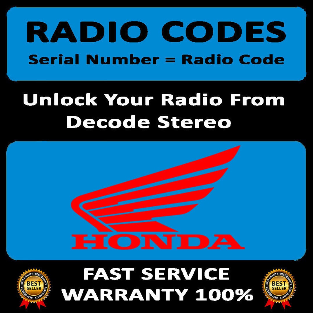 Handa Radio Codes Accord City Civic Cr-v Crx Cr-z Hr-v L Insight Unlock ...