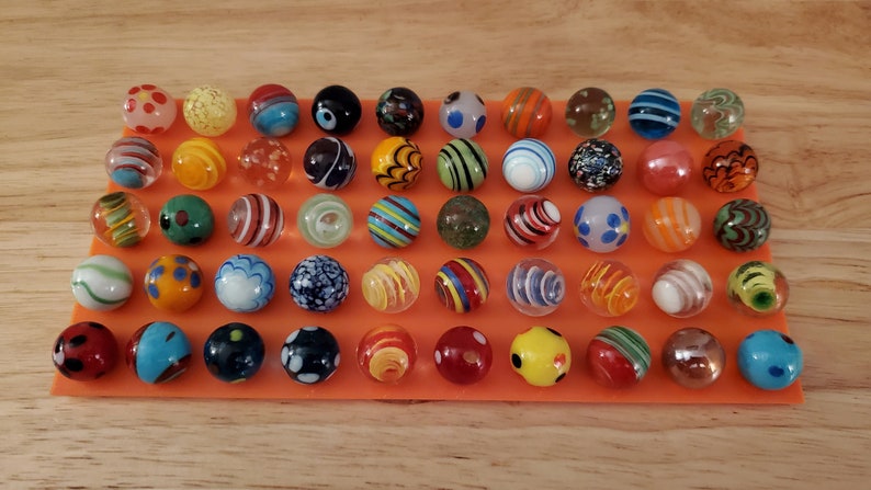 50 Piece Open Side 3/4 Marble Tray / Marble Display marbles Not ...