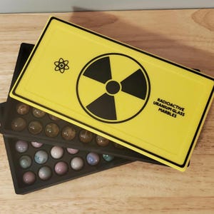 100 Piece Capacity Uranium Glass Marble Storage Tray Stack for 3/4 ...