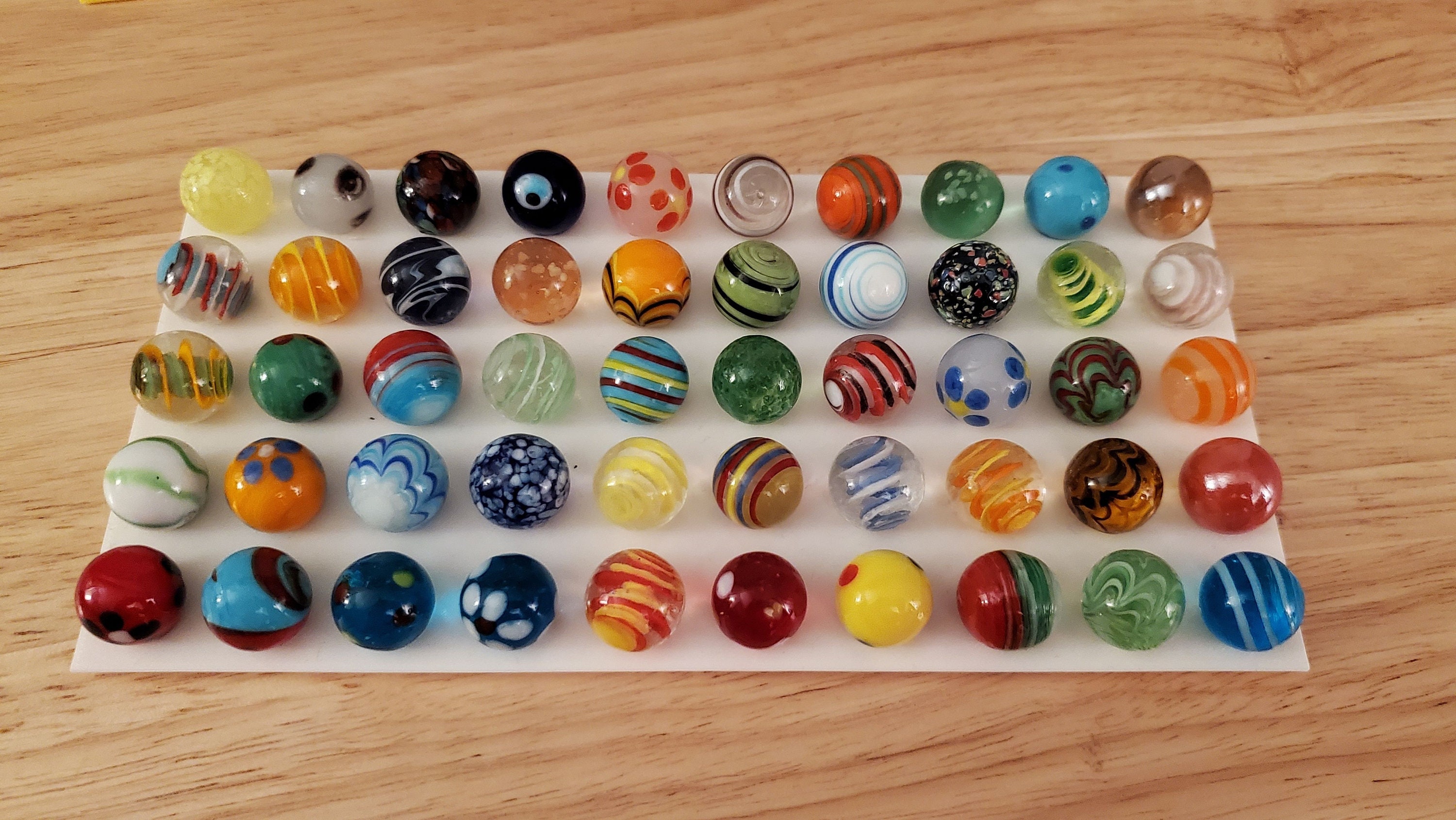 50 Piece Open Side 3/4 Marble Tray / Marble Display marbles Not ...