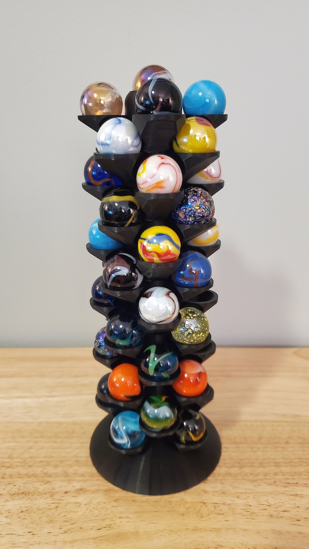 Black Marble Tower Display for up to 1 Inch Marbles. (marbles Not Included.) - Etsy