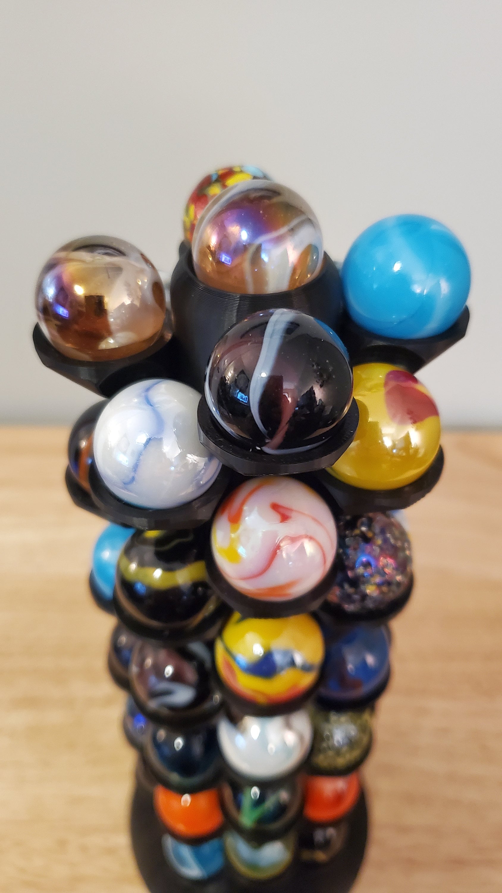 ORIGINAL Black Marble Tower Display for up to 1 Inch Marbles. (marbles ...
