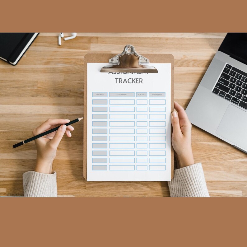 Editable Assignment Tracker, Printable Assignment Planner, Canva ...