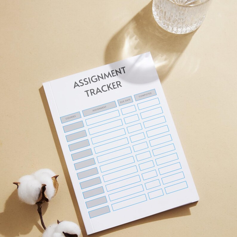 Editable Assignment Tracker, Printable Assignment Planner, Canva ...