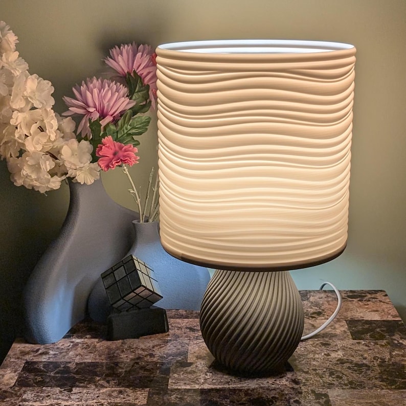Wavy Night Lamp: Modern Art Design, Home Decor Light - Etsy