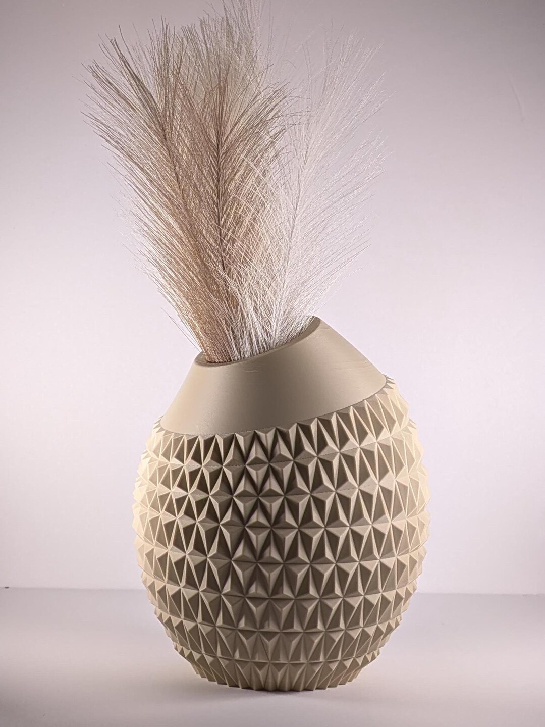 Geometric Textured Vase, Modern Home Decor Accent - Etsy
