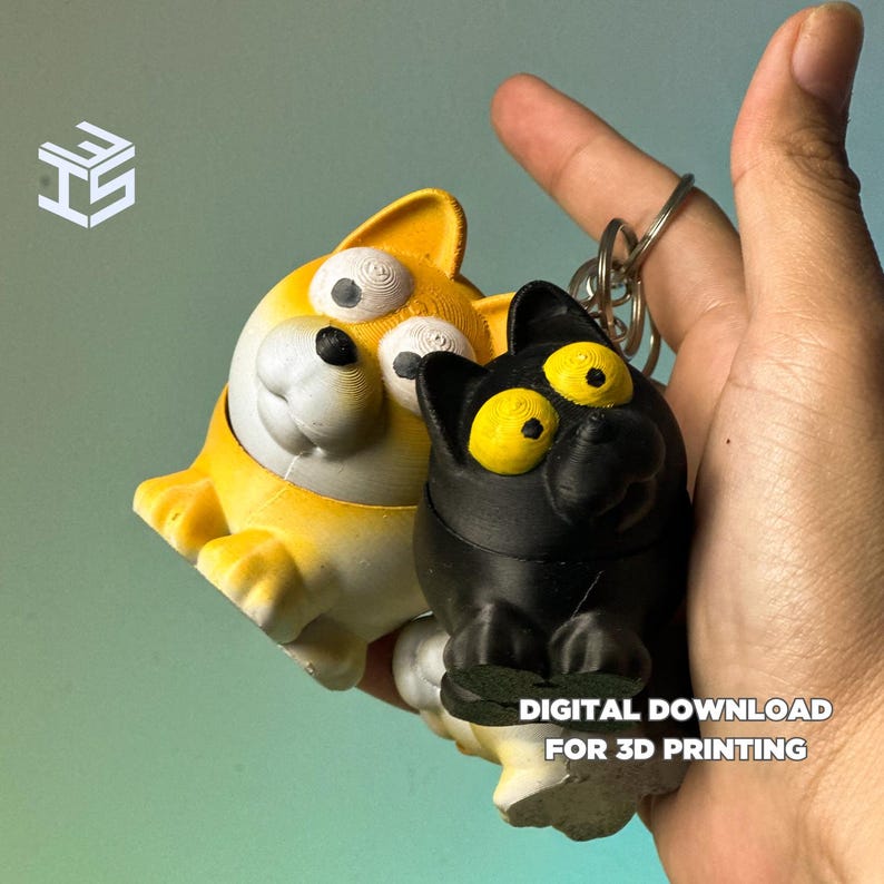 Dog Keychain 3D Print STL File Digital Download , 3D Printer File, File ...