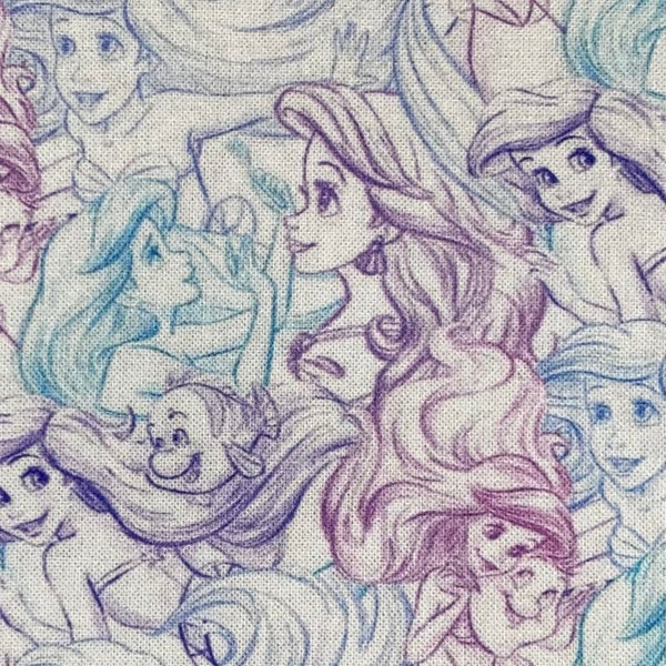 Little Mermaid Panel Fabric - Etsy
