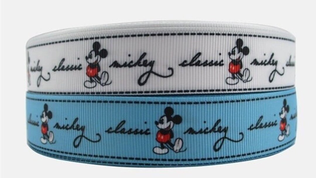Disney Classic Mickey Mouse Ribbon 7/8 High Quality - Etsy