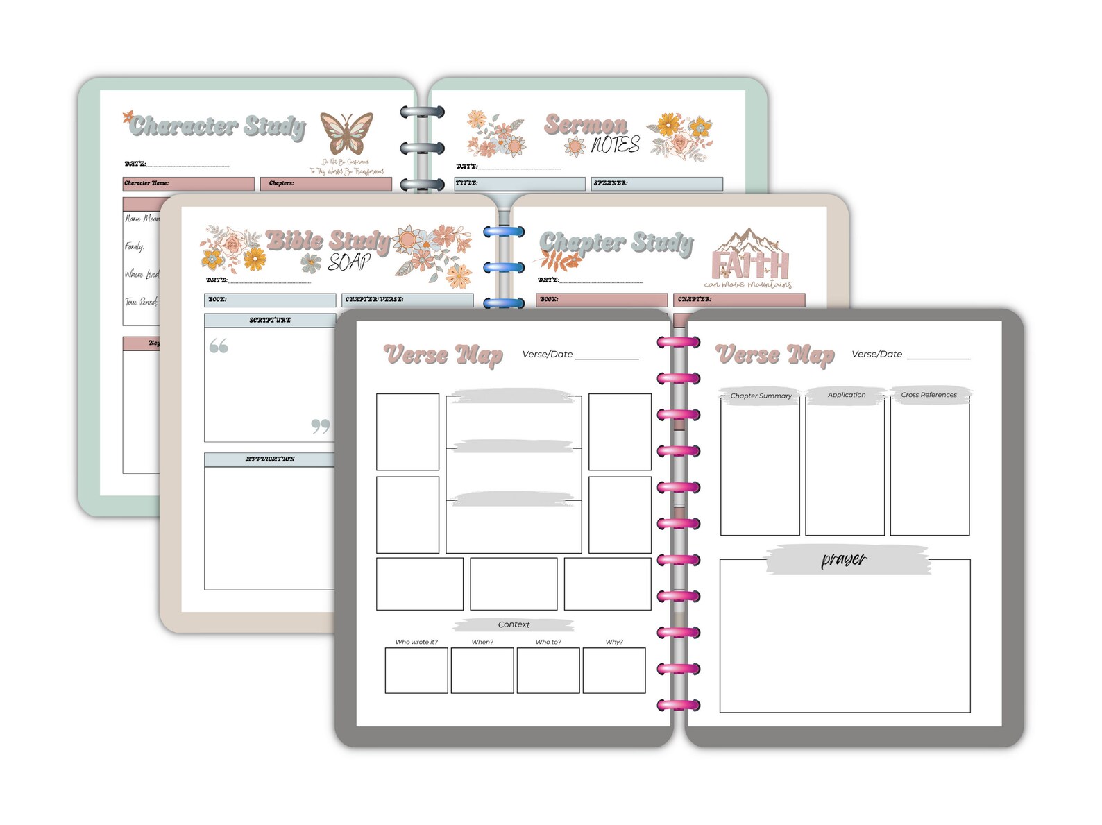 Printable Bible Study Planner and Free Bible Reading Trackers, Verse ...