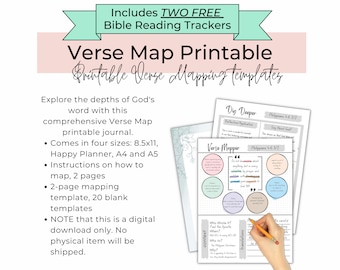 Verse Mapping Journal Printable I Bible Mapping Planner Printable I ...
