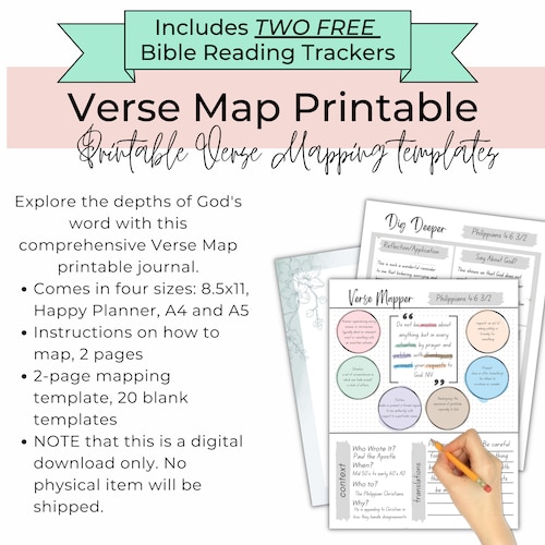 Bible Verse Map Bundle Bible Study Printable Verse Mapping - Etsy