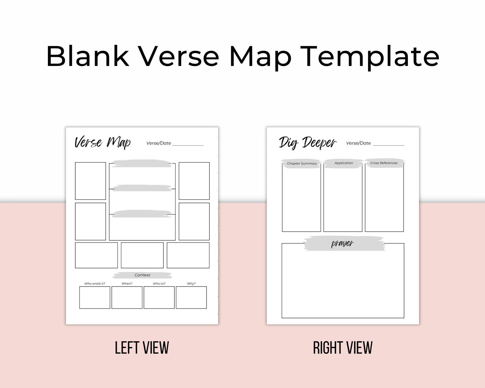 Verse Mapping Journal Printable I Bible Mapping Planner Printable I ...