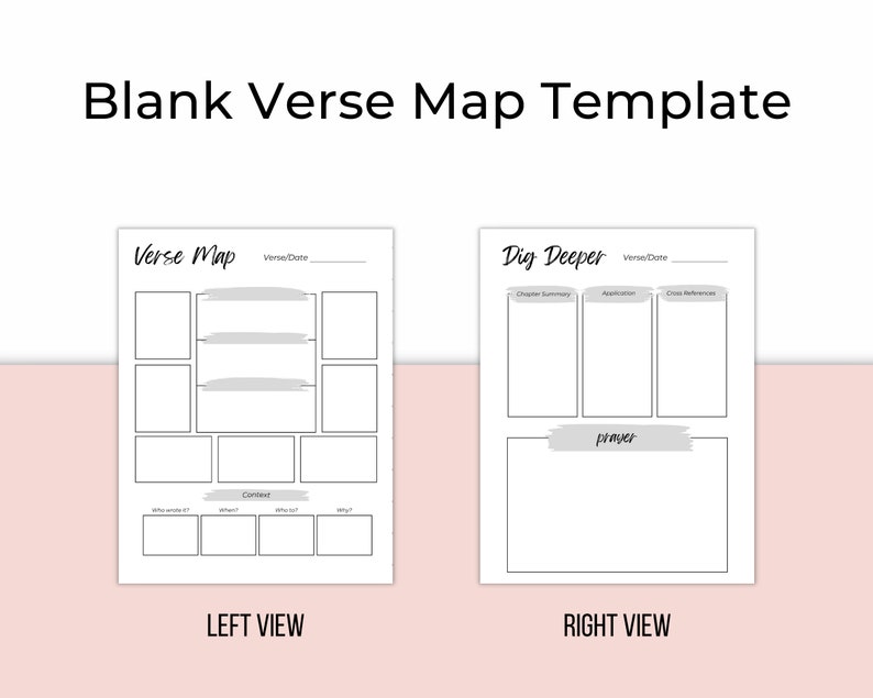 Verse Mapping Journal Printable I Bible Mapping Planner Printable I ...