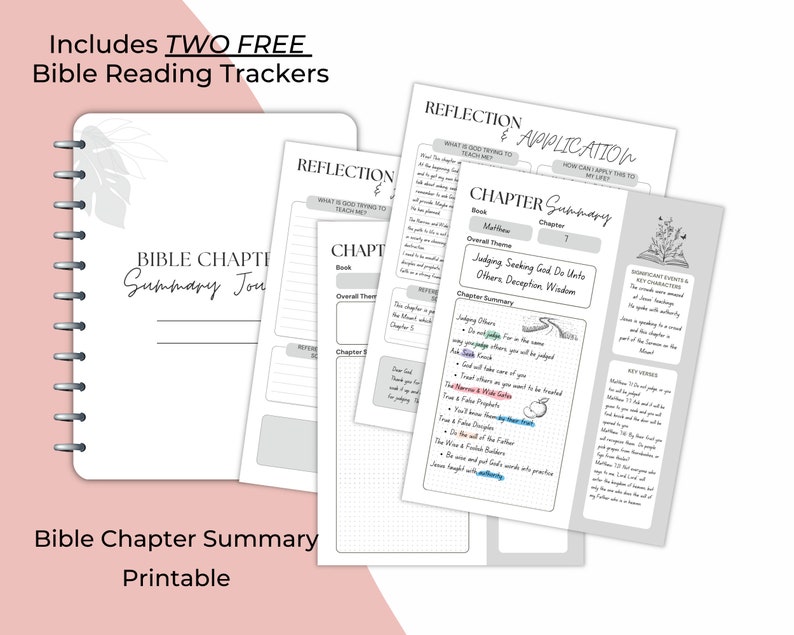 Bible Chapter Study Journal Printable I Bible Mapping Planner Printable ...