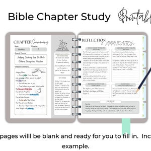 Bible Chapter Study Journal Printable I Bible Mapping Planner Printable ...