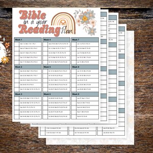 Printable Bible Study Planner and Free Bible Reading Trackers, Verse ...