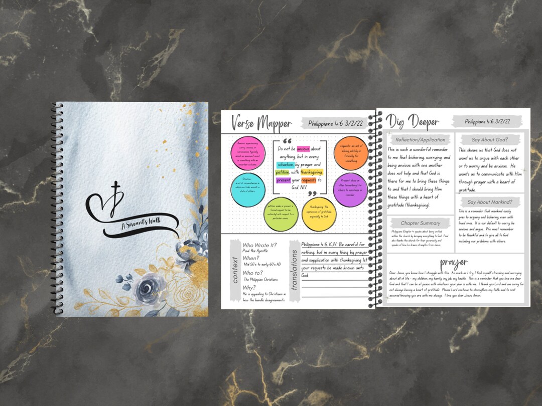 Verse Mapping Journal, Verse Maps, Bible Study journal, Prayer Journal ...