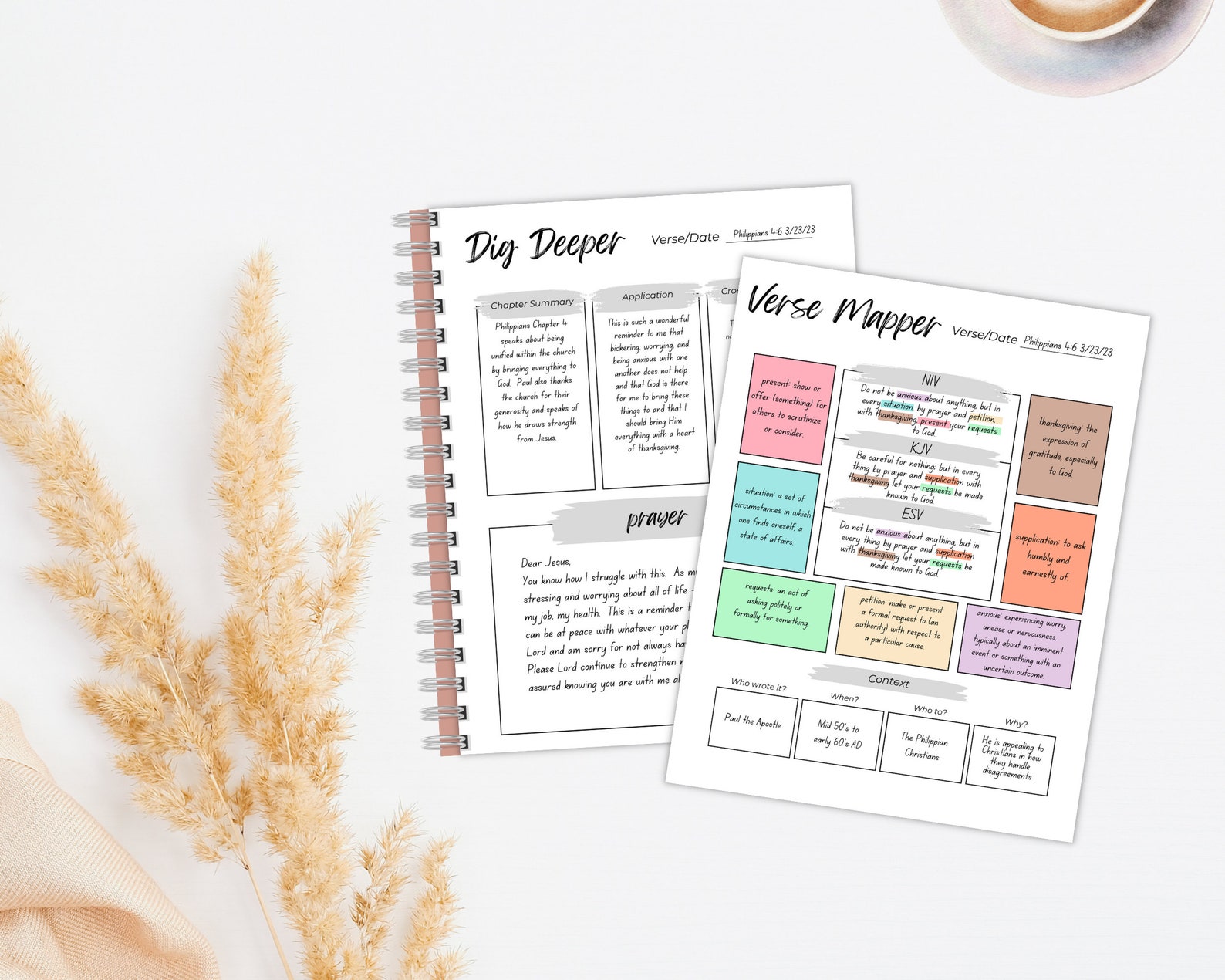 Verse Mapping Journal Printable I Bible Mapping Planner Printable I ...