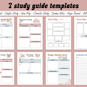 Printable Bible Study Planner and Free Bible Reading Trackers, Verse Mapping Journal, Christian ...