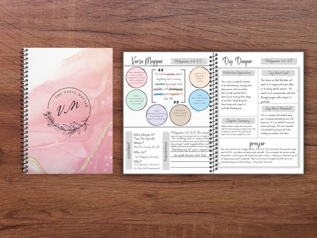 Scripture Mapping Journal Verse Mapping Bible Verse Memorizing ...
