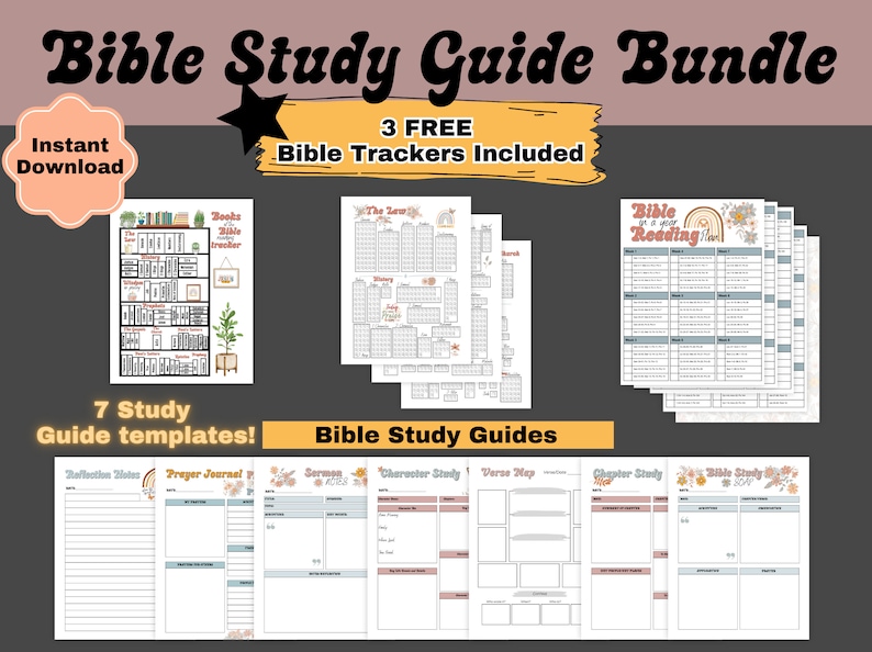 Printable Bible Study Planner and Free Bible Reading Trackers, Verse ...